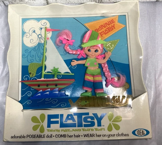 VINTAGE BONNIE FLATSY Doll SAILBOAT Original Frame 1968 By Ideal ...