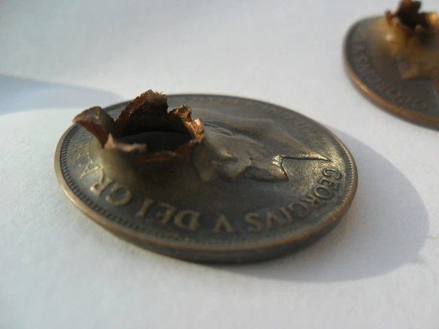CONTEMPORARY TRENCH ART bullet hole penny coin Unusual Gift for a man £ ...