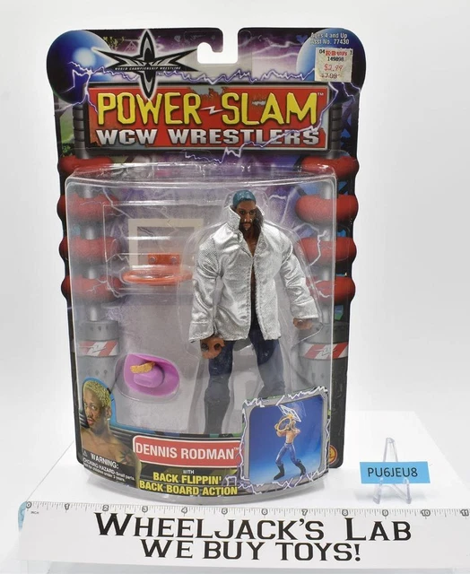 DENNIS RODMAN POWER Slam WCW Wrestlers Toybiz 2000 NEW MOSC Wrestling ...