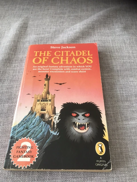 THE CITADEL OF Chaos Fantasy Gamebook #2 Steve Jackson 9th Print 1984 ...