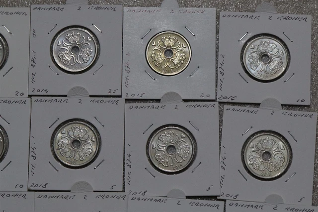 🧭 🇩🇰 DENMARK 2 Krone 2000'S Collection Unc + Bu From Folder B77 #18 $69 ...