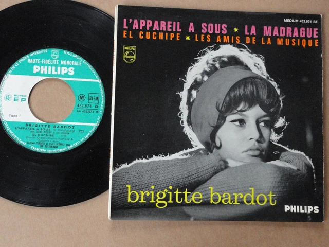 DISQUE 45 TOURS De Brigitte Bardot " L'appareil A Sous / La Madrague ...