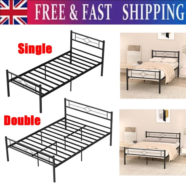 2025 NEW STRONG Single Double King Bed 3ft/4.6ft Metal Bed Frame ...