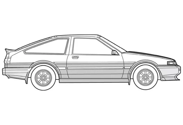 FUJIMI TOYOTA AE86 Trueno Car Model Kit 124 Scale Carbon Bonnet ...