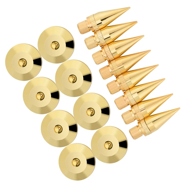 COPPER SPEAKER SPIKE Set Amplifier Turntable Isolation Stand 8 Pairs 6 ...
