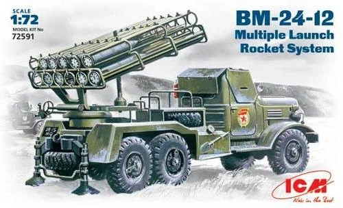 ICM 72591 1/72 Soviet Bm-24-12 Zil-157 Multiple Launch Rocket System ...