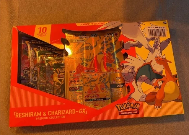 POKEMON TCG RESHIRAM & Charizard GX Premium Collection Box | Sealed £70 ...