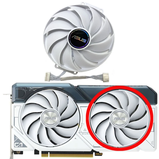 GRAPHIC CARD COOLING Fan for ASUS RTX4060 4060ti DUAL WHITE Graphic ...