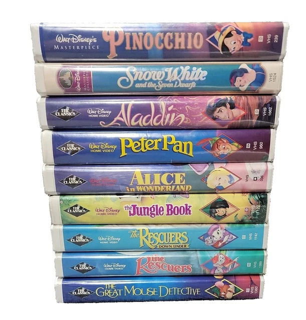 LOT OF 9 Walt Disney VHS - The Classics Black Diamond & Masterpiece ...