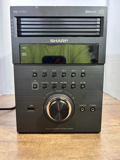 SHARP XL-BH250 5-DISC Micro Shelf Cd Player Fm Radio No Remote Tested ...