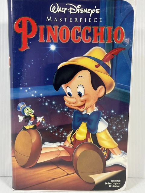 DISNEY PINOCCHIO CLAMSHELL VHS Movie Clam Shell Artwork Masterpiece ...