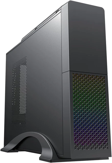 S015B MICRO-ATX DESKTOP PC Case con RGB Rainbow Front LED, 1 x 8cm ...
