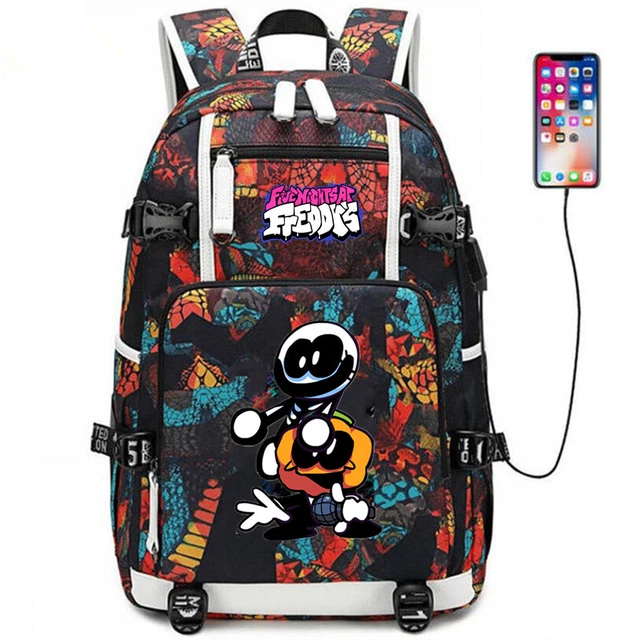 FRIDAY NIGHT FUNKIN FNF school bag backpack Usb laptop travel Sport ...