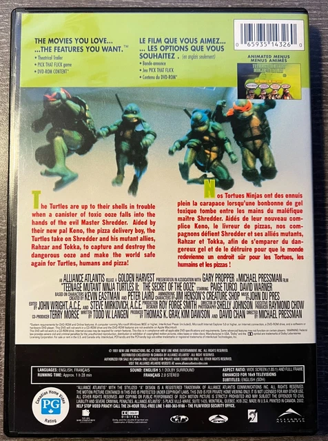 TEENAGE MUTANT NINJA Turtles Ii: The Secret Of The Ooze (1991) - Dvd ...