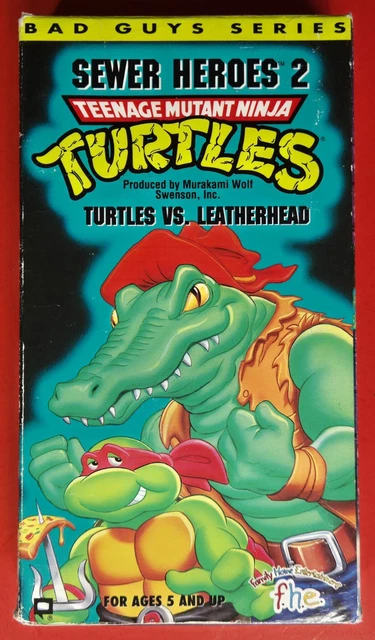TMNT VHS TEENAGE Mutant Ninja Turtles Leatherhead Sewer Heroes 2 Bad ...