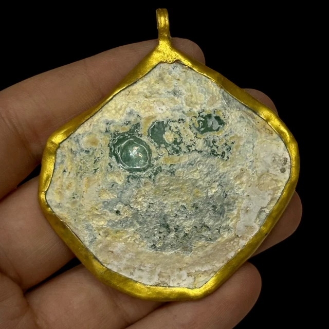 ANCIENT ROMAN GLASS Gold Gilded Pendant £14.38 - PicClick UK
