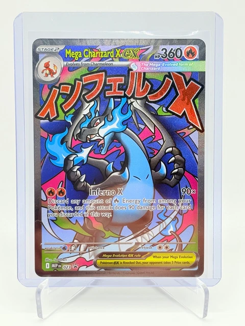 MEGA CHARIZARD X ex 023 Me: Mega Evolution Black Star Promo Holo £65.02 ...