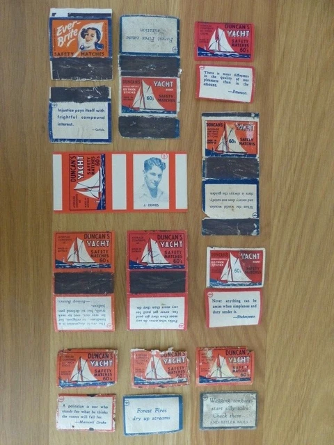 MIXED LOT DUNCAN'S MATCHBOX LABELS "YACHT 60's" $20.24 - PicClick