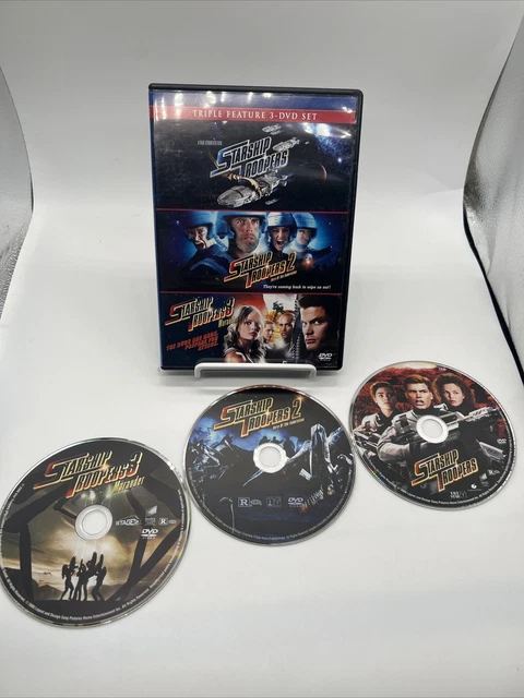 STARSHIP TROOPERS: TRIPLE Feature 3 Disc DVD Parts 1 2 3 Paul Verhoeven ...