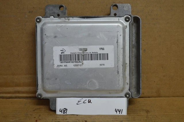 2007 CHEVROLET SILVERADO Impala Engine Control Unit ECU 12597121 Module ...
