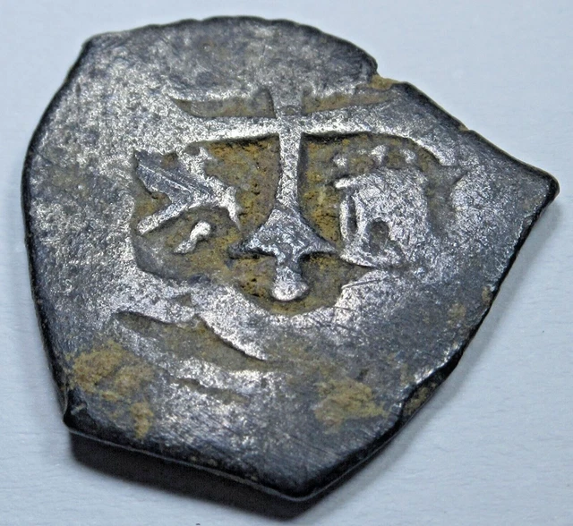 1600'S MEXICO SILVER 1 Reales Genuine Spanish Cross Old Pirate Treasure ...