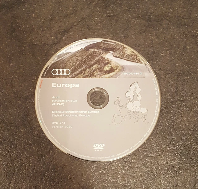 2020 AUDI RNS-E PLUS Navigation Map Sat Nav DVD NORTH Europe Disc £21. ...