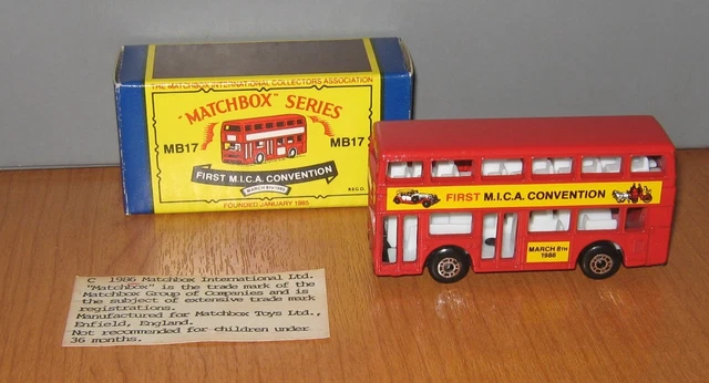 MATCHBOX SUPERFAST MB17 Leyland Titan Bus 1st MICA Convention China £59 ...
