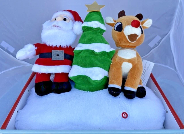 GEMMY RUDOLPH THE Red-Nosed Reindeer Santa Claus X-Mas Tree Plush ...