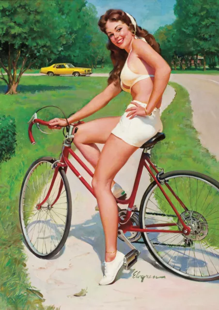 Gil Elvgren Vintage Pinup Girl A3 Size 29 7x42cm Canvas Print Poster