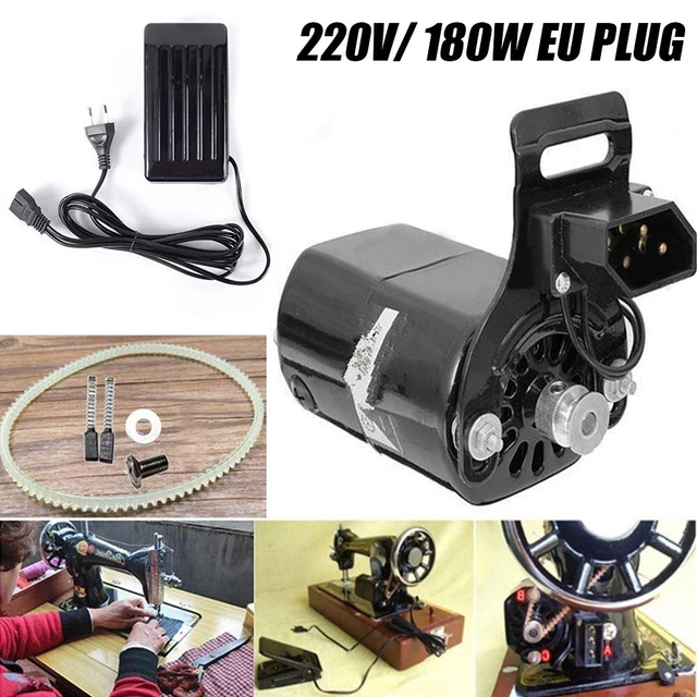 MOTEUR NOIR 220V 180W pour machine ?? coudre domestique durable et ?? faibles vi EUR 57,38 ...