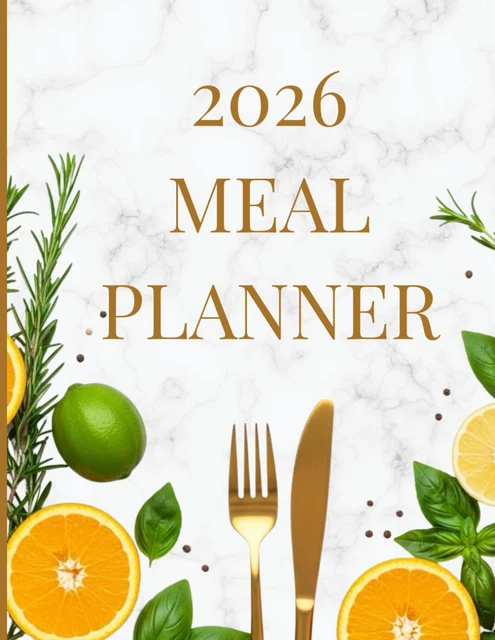 2026 MEAL PLANNER: Weekly & Daily Food Journal, Grocery List, Recipe ...