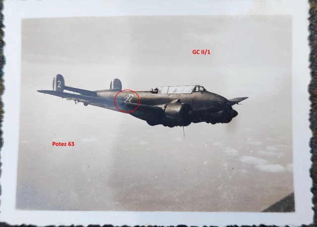 PHOTO AVION POTEZ 63 Armée de l Air Invasion Guerre Luftwaffe 1940 WW2 ...