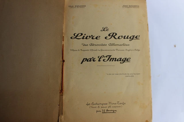 LE LIVRE ROUGE des Atrocités Allemandes estampes Domergue 1915 (38391 ...