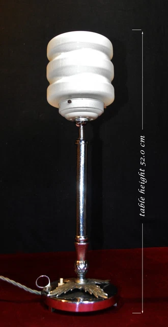 RARE ART DECO lamp architectural design chrome plated & sky scraper ...