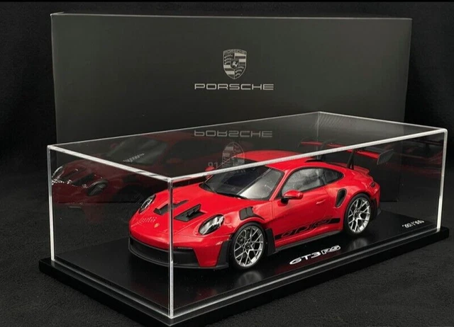 PORSCHE 911 992 GT3 RS Guards Red w/ Display Case - Dealer Edition - 1/ ...
