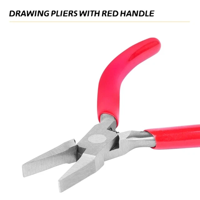 SPRING STEEL WIRE Drawing Pliers Wire Drawplate Flat Nose Jewelry Tools ...