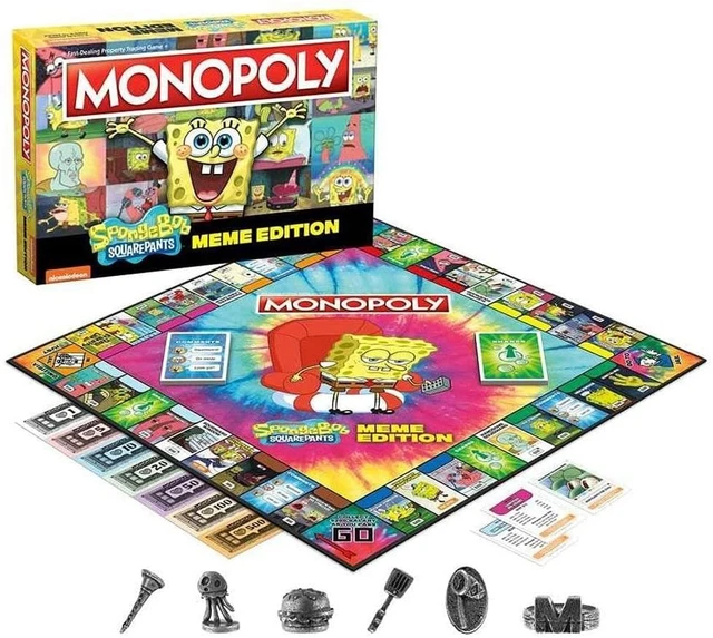 JUEGO DE MESA Monopoly Edición Meme De SpongeBob SquarePants | 2-6 ...