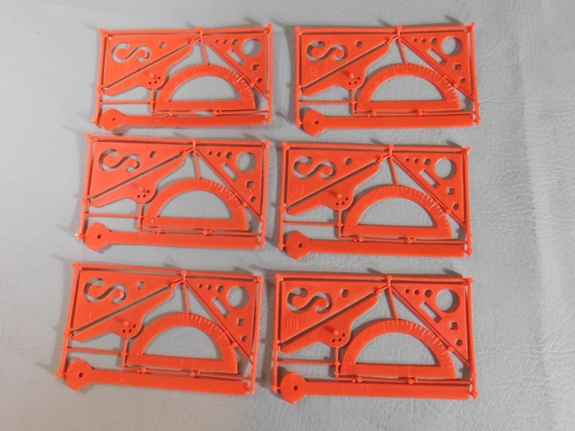 VINTAGE 1981 BURGER King Toy Protractor T-Square and 2 Stencils - Lot ...