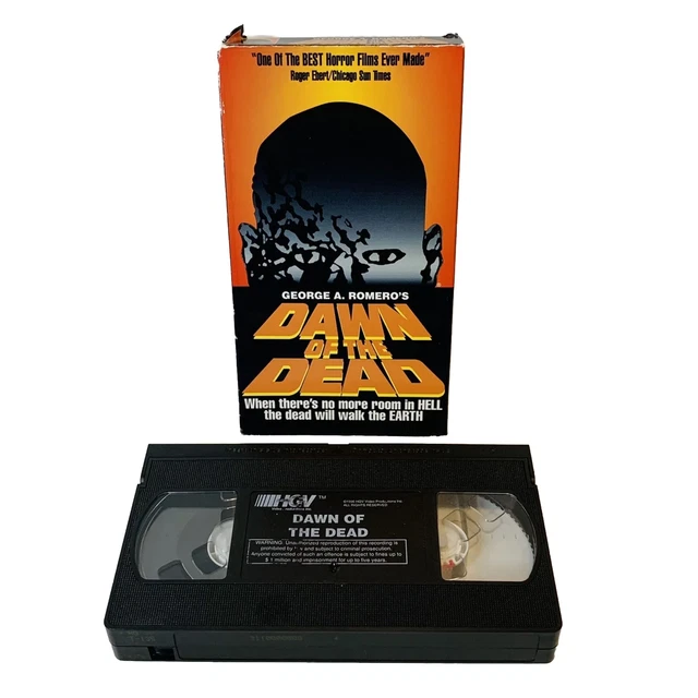 DAWN OF THE Dead VHS Tape 1996 Remastered Original George Romero ...