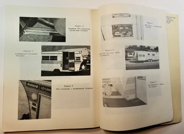 RCMP COPY RV Camper Identification Guide Law Enforcement 1960s 1970s E1 ...