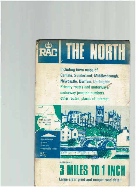 VINTAGE RAC ROAD MAP - THE NORTH c.1970's £2.50 - PicClick UK