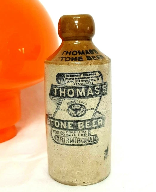 VINTAGE THOMAS'S BIRMINGHAM Ginger Beer Stone Glazed Bottle £48.20 ...