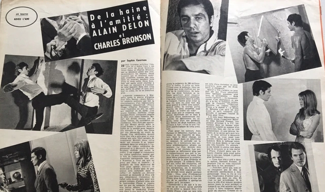 COUPURE DE PRESSE Alain Delon Charles Bronson French press clipping 1968 EUR 4,40 - PicClick FR