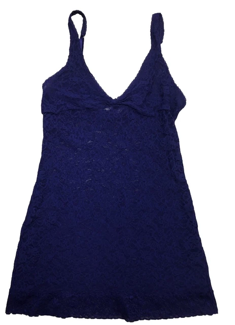 VICTORIA’S SECRET THE Lacie M Lace Chemise Nightie Stretch Sheer Purple ...