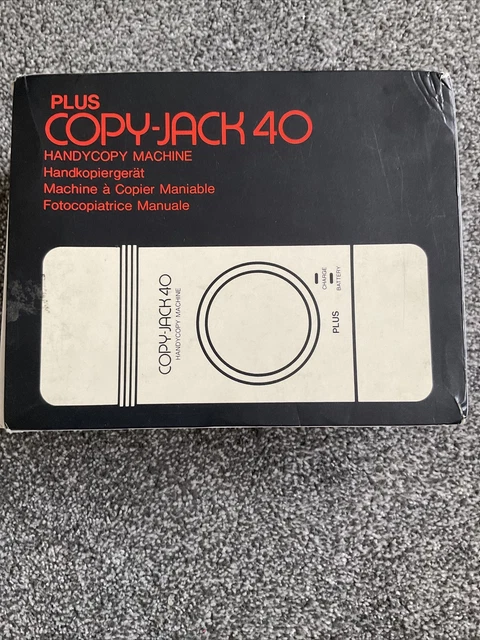 PLUS COPY JACK 40 Hand Copy Machine With Box And Charger Vintage Tech ...
