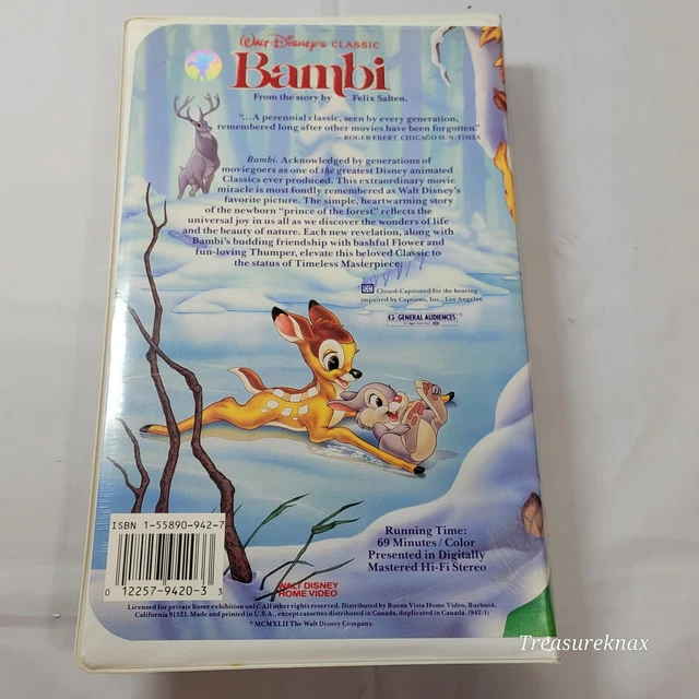 BAMBI VHS 1997 Diamond Edition Walt Disney Classics Movie used £4.47 ...