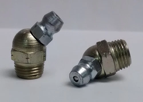 1/8-27 NPT THREAD Forming 45 Degree Angle Grease Zerk Nipple Fitting 5 ...