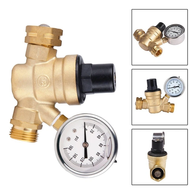 VANNE RÉGULATEUR DE pression d'eau réglable 34NH en laiton pour camping-car et EUR 59,53 ...