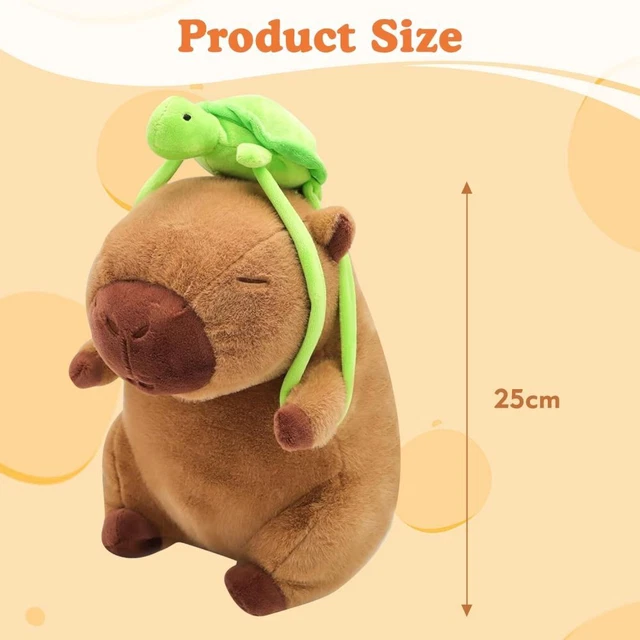 TURTLE BACKPACK CAPYBARA Plush Toy Fluffy Kawaii Plushie Simulation ...