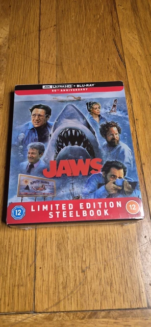 JAWS 50TH ANNIVERSARY 4K UHD & Blu-Ray Steelbook New Sealed £49.99 - PicClick UK